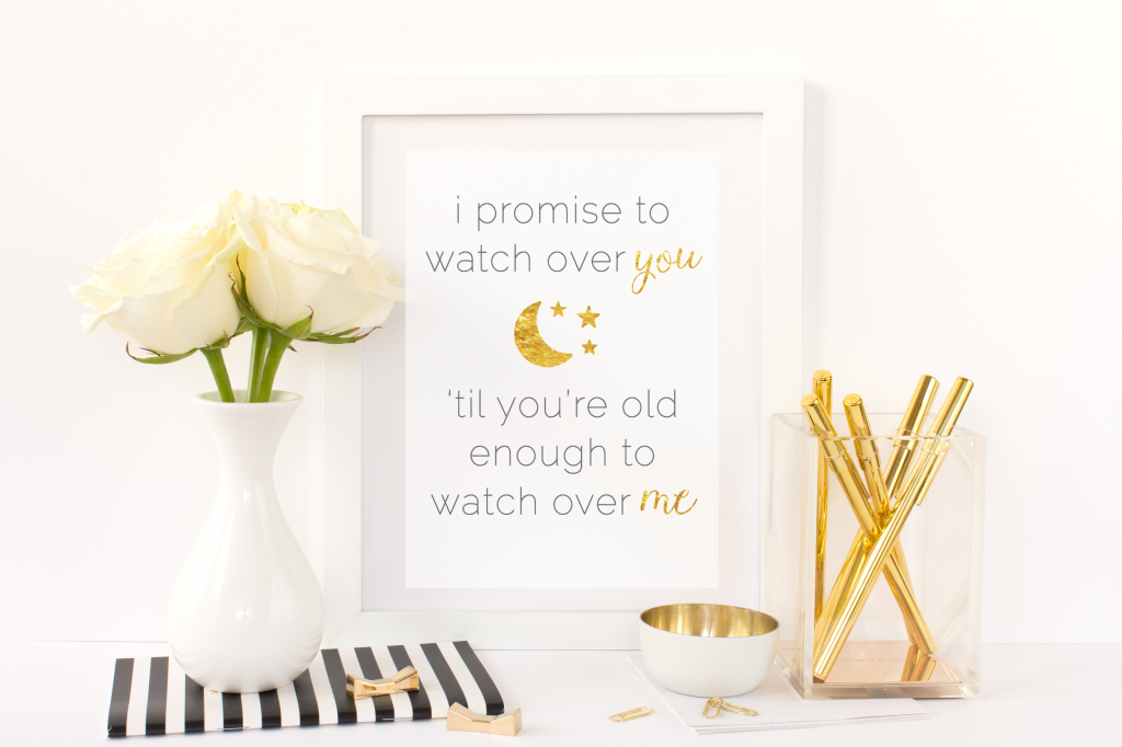 I Promise To Watch Over You Free Printable